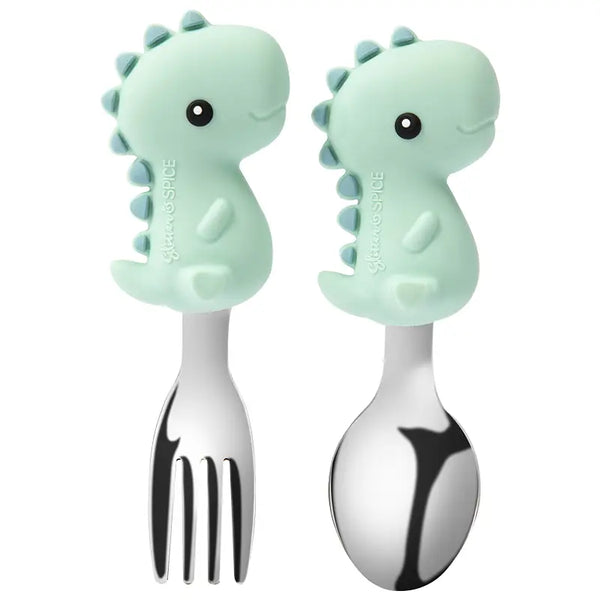 T-Rex Fork and Spoon Set – Baby Boxy